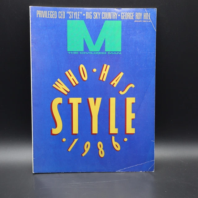 M THE CIVILIZED Man Magazine 1986 January CEO Style London Gentleman ...