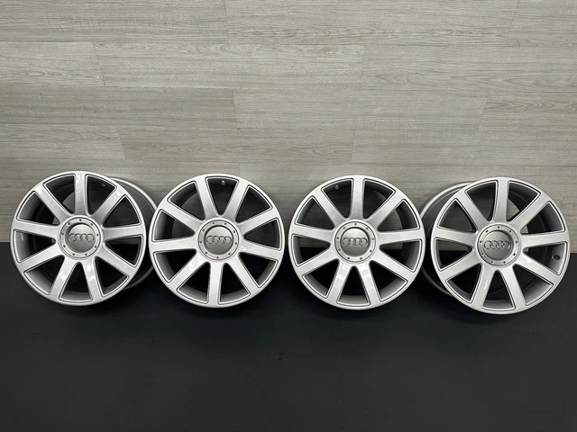 GENUINE AUDI TT Mk1 Rs4 9 Spoke Ronal 18” Silver Alloy Wheels X4 ...