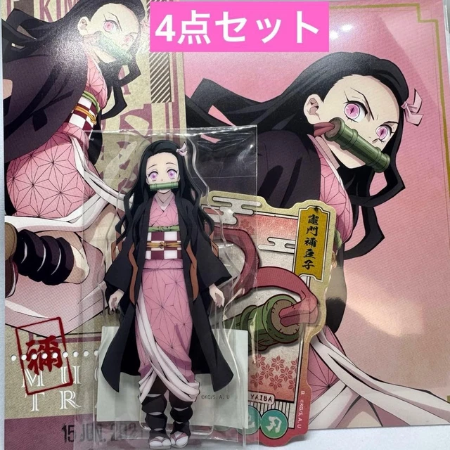 CARTOLINA CON SUPPORTO acrilico da esposizione completa Nezuko Kamado Demon... EUR 38,58 ...