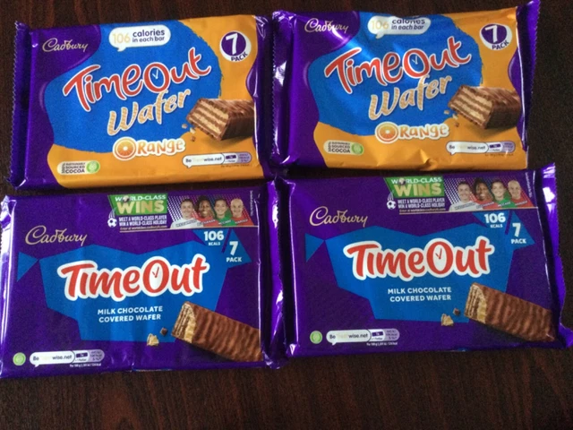CADBURY TIMEOUT & Orange Wafer Bars 4 x 7 pack (FREE P&P) £10.75 ...