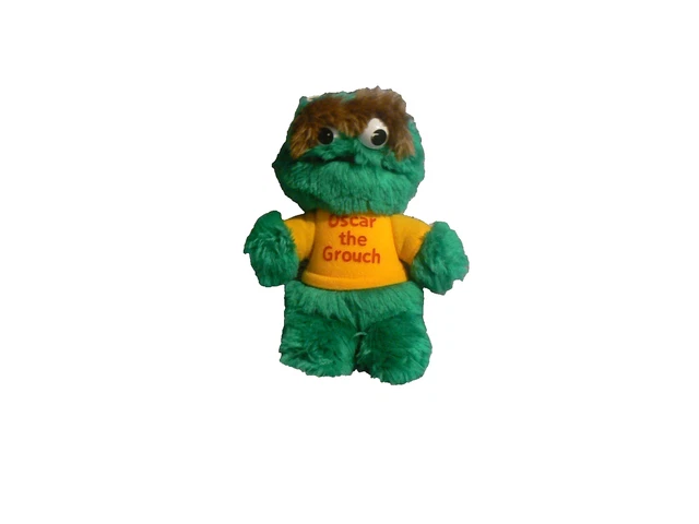 SESAME STREET OSCAR the Grouch Plush Toy – Green Furry Character with ...