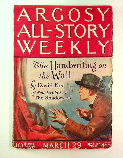 ARGOSY PART 3: Argosy All-Story Weekly Mar 29 1924 Vol. 159 #1 VG/FN 5. ...