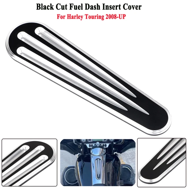 MOTOR BLACK CNC Front Fuel Tank Dash Insert Cover For Harley Ultra ...