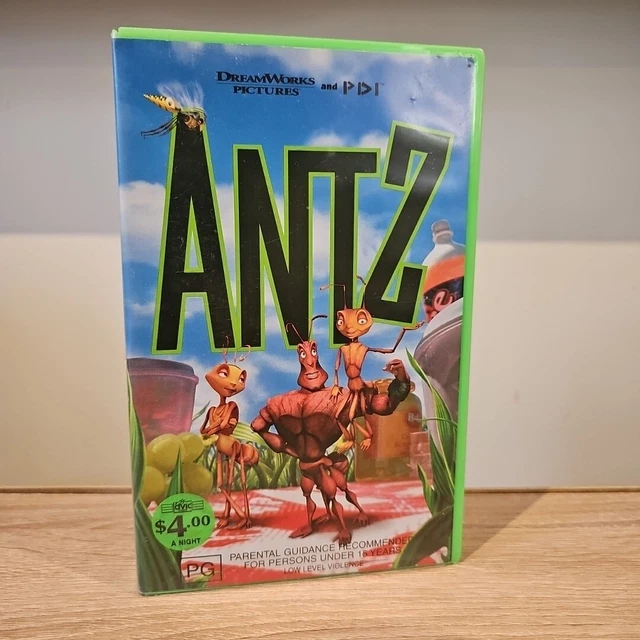 ANTZ (VHS, 1999) Dreamworks Kids Movie Rare Big Box VHS Video Ex Rental ...