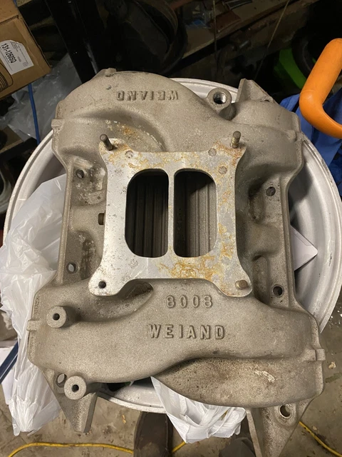 MOPAR WEIAND 383 400 Aluminum Intake Manifold P/N 8008 $418.50 ...