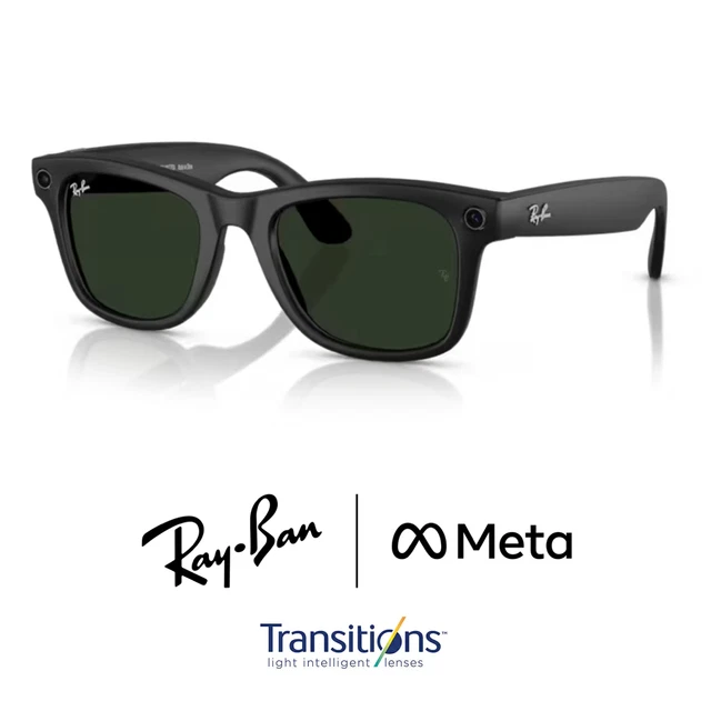 RAY-BAN META AI Wayfarer Transitions® RW 4008 601S1M 53 (Large) Matte ...