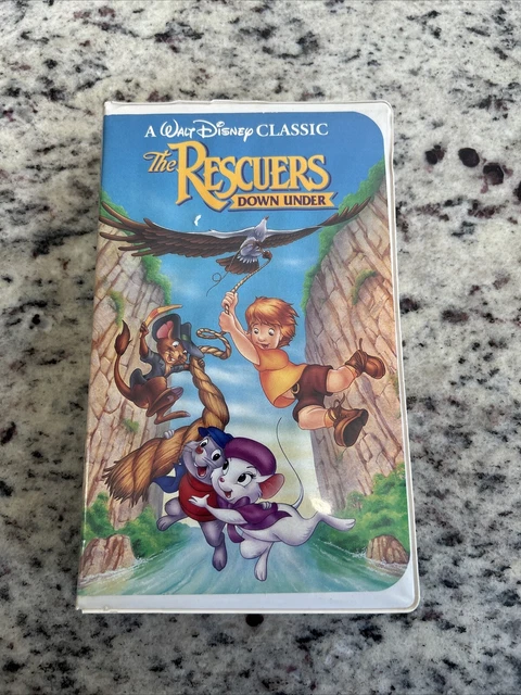DISNEY VHS THE Rescuers & Down Under (1991, 1992) Black Diamond bundle ...