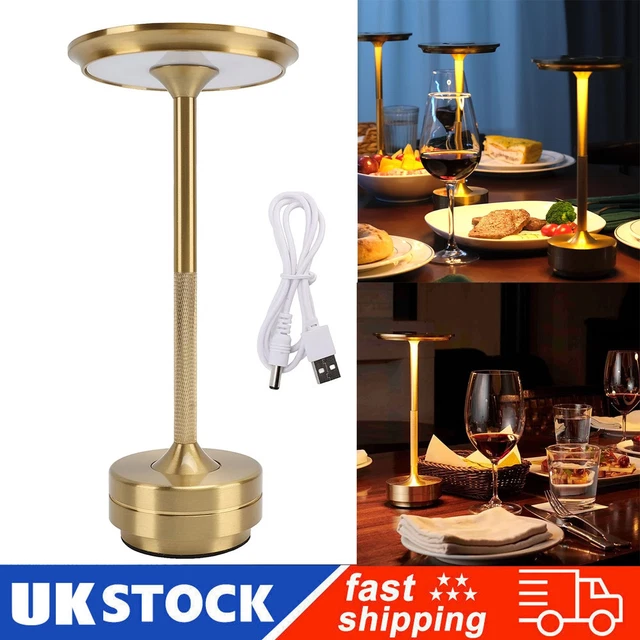 LED CORDLESS TOUCH Desk Lamp Rechargeable Dimmable Bar Table Night ...