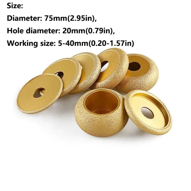 75MM STONE EDGING Wheel Roman Slotted Angle Grinder Grinding Head $16. ...