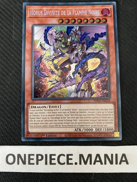 CARTE YU-GI-OH! HORUS Divinité de la Flamme Noire PHNI-FR018 1st Secrète Rare EUR 8,00 - PicClick FR