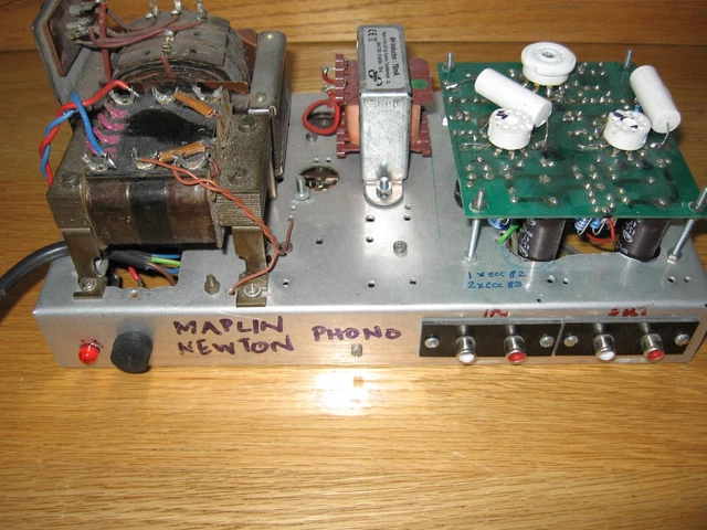 MAPLIN NEWTON PHONO preamplifier, home built using original PCB ...