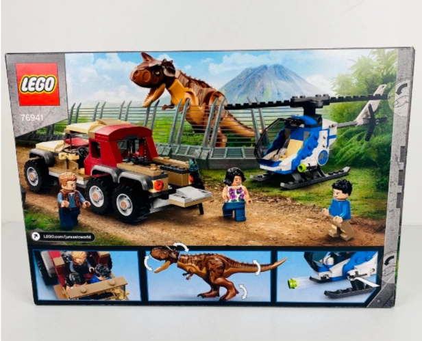 LEGO JURASSIC WORLD 76941 Carnotaurus Dinosaur Chase Building Kit 240 ...
