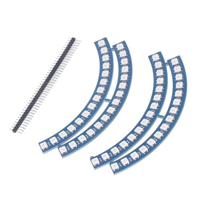 RGB RING WALLCLOCK Light Serial Port WS2812 60LED LampBoard For ...