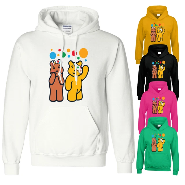 SPOTTY DAY PUDSEY Bear Blush Mens Kids 2024 Hoody Children In Need ...