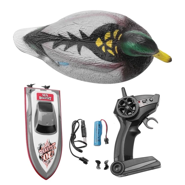1X(V201 RC BOAT RC Duck Boat 2.4Ghz Hunting Motion Remote Control Duck ...