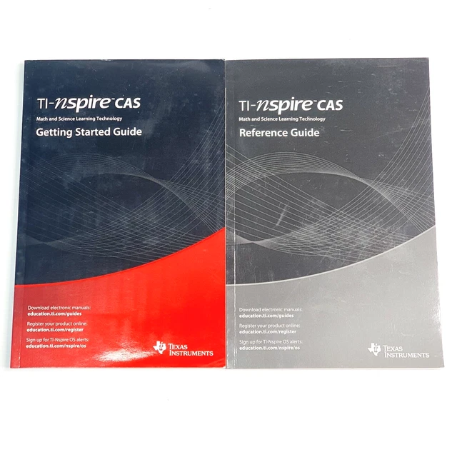 TI-NSPIRE CAS GETTING Started Guide and Reference Guide Book Ti nspire $19.99 - PicClick AU