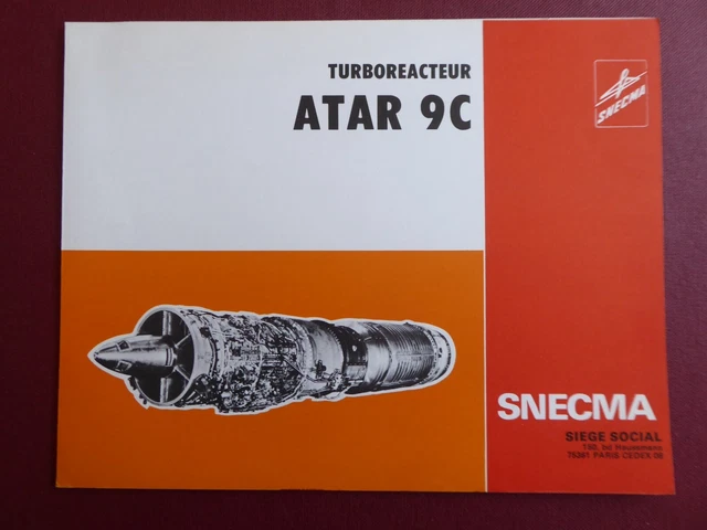DEPLIANT PUB SNECMA Turboreacteur Turbojet Engine Atar 9C Mirage Iii 5 ...