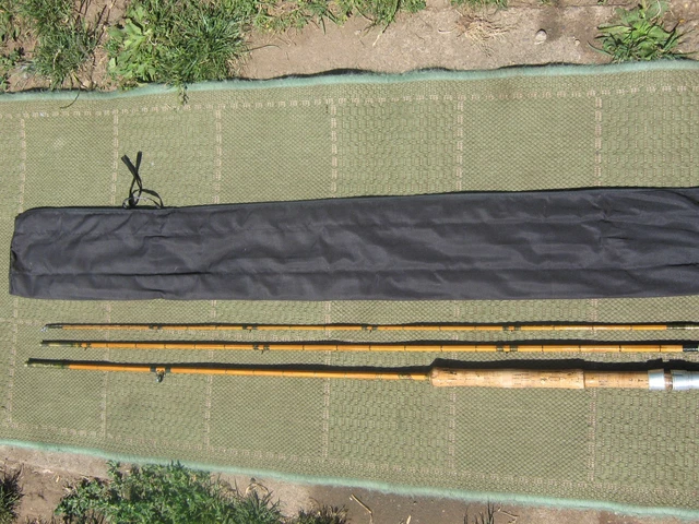 ALLCOCK GUNNER, SPLIT CANE FLY ROD,3 SECTION,10ft 6 inch. VERY GOOD ...