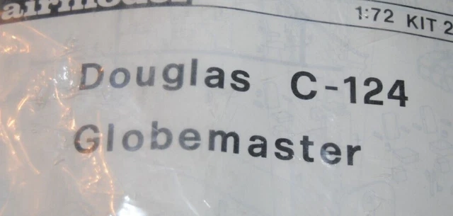 RARE, AIRMODEL, DOUGLAS C-124 Globemaster, 1:72 Scale, Vac Form Model ...