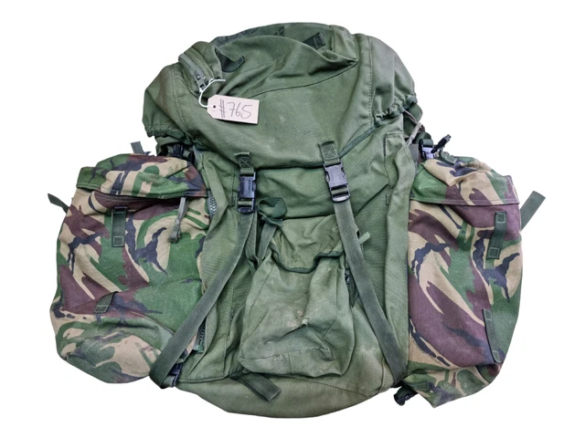 ORIGINAL BRITISH ARMY Issue Olive Green Vintage Long Back Bergen ...