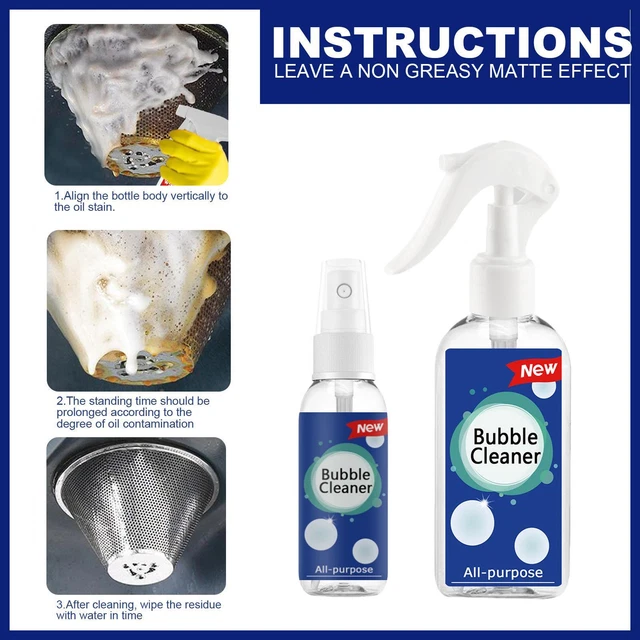KITCHEN MULTI-PURPOSE CLEANING Bubble Cleaner Spray Foam Grease Dirt ...