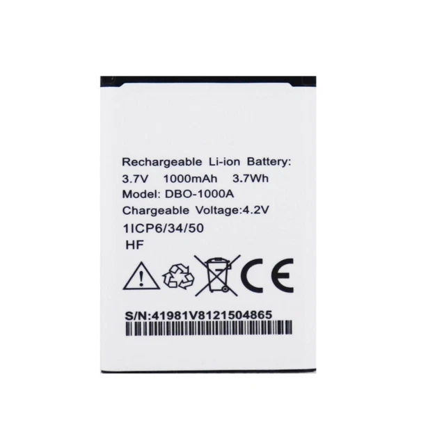 REPLACEMENT DBO-1000A 3.7V Battery Pack For DORO 1372 / 2404 / 1370 ...