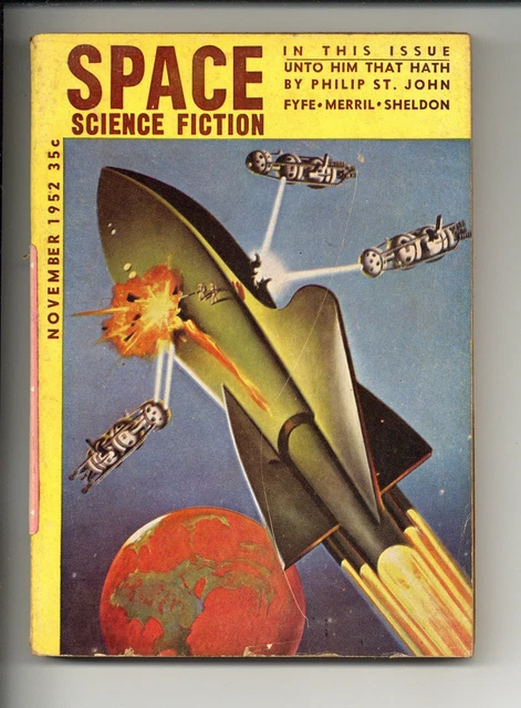 SPACE SCIENCE FICTION Pulp Vol. 1 #3 GD- 1.8 1952 Low Grade £2.04 ...