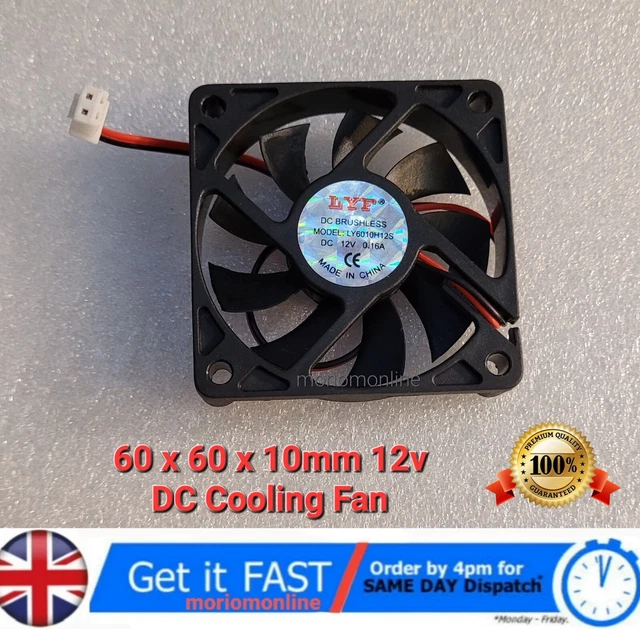 DC BRUSHLESS COOLING PC Computer CPU Fan 12V - 6010 60 x 60 x 10mm - 2 Pin £5.99 - PicClick UK