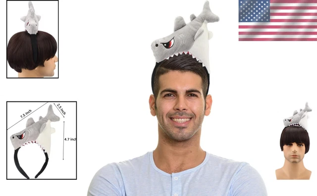 ADORABLE SHARK HEADBAND - Plush Animal Ears for Themed Parties ...