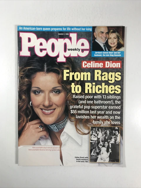 PEOPLE MAGAZINE (MARCH 1, 1999) (Celine Dion, Rags to Riches) £7.74 ...