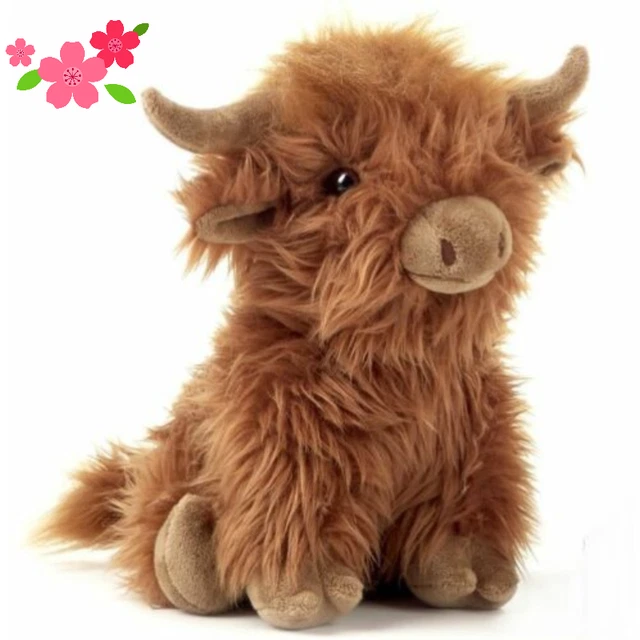 CLEVER BROWN HIGHLAND Cow Coo Cuddly Toy Plush Stuffed Scottish ...