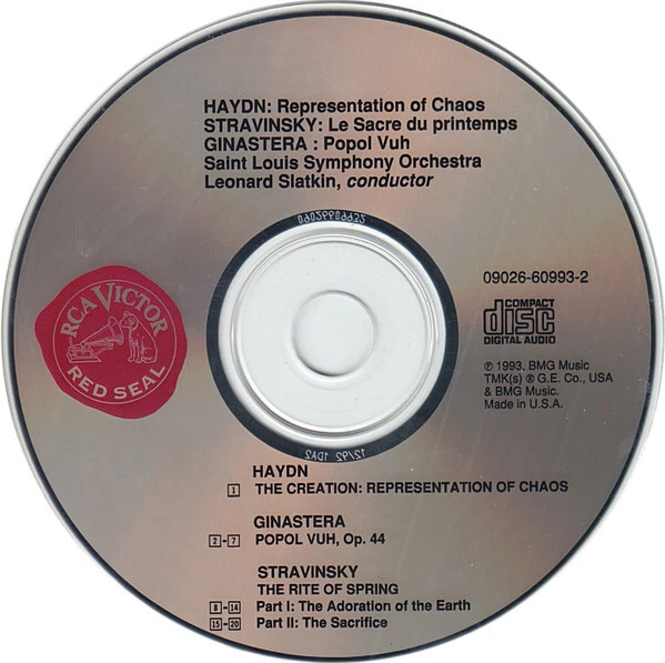IGOR STRAVINSKY ALBERTO Ginastera Joseph Haydn Saint Louis Symphony ...