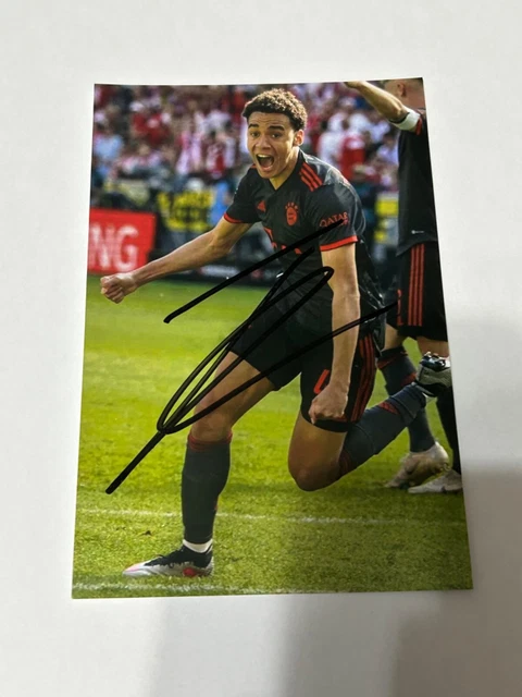 FOTO JAMAL MUSIALA Bayern Monaco Autografata Signed Calcio Photo ...