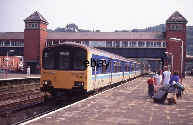 35MM RAILWAY SLIDE- DMU Class 150. 150143 & 150421 @ Llandudno Jcn £2. ...