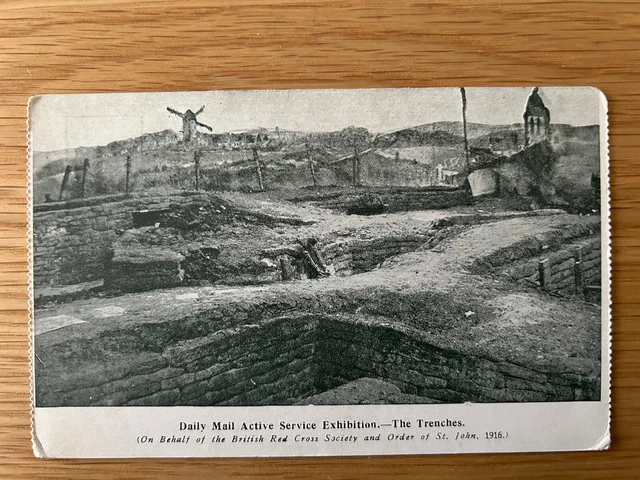 WW1 PATRIOTIC POSTCARD. The Trenches 1916. Daily Mail Battle Pictures ...