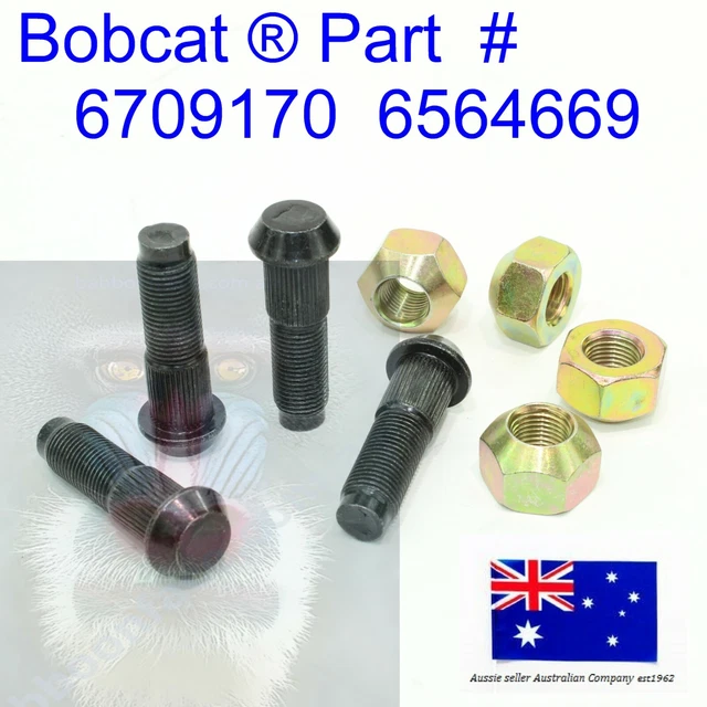 FITS BOBCAT 4 Wheel Nut Rim 4 Stud Wheel Bolt S130 S150 S160 S175 S185 ...
