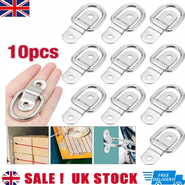 10X LASHING D Ring Tie Down Anchor Rings Bracket Mounting Plate Truck ...