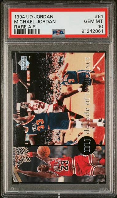 1994 PONT SUPÉRIEUR Michael Jordan Air Rare #81 (Cour, Chèvre) Psa 10 ...