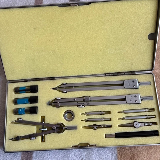 NEW AND UNUSED LION precision drafting tool set made in Japan $88.93 ...