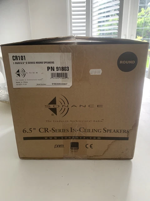 RARE SONANCE CR101 6.5" ROUND IN-CEILING SPEAKERS PAIR Unused Sealed £ ...