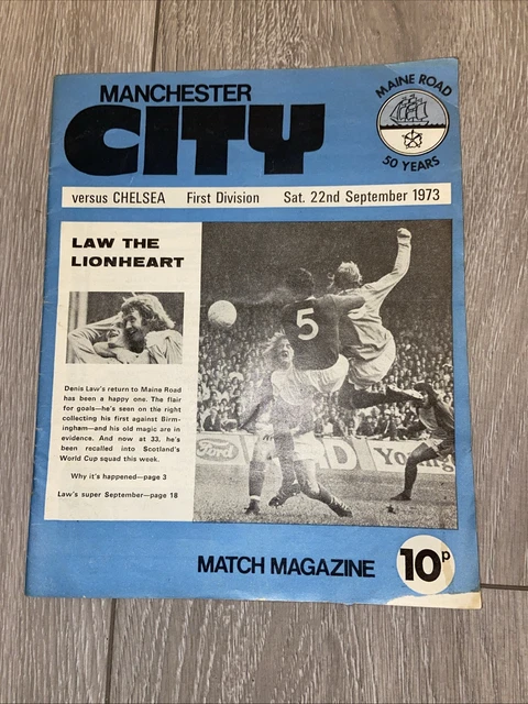 MANCHESTER CITY V Chelsea Programme 1973/74 £2.23 - PicClick UK