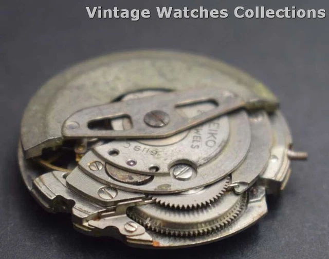 SEIKO 6119 AUTOMATIC Non Working Watch Movement For Parts/Repair Work O ...