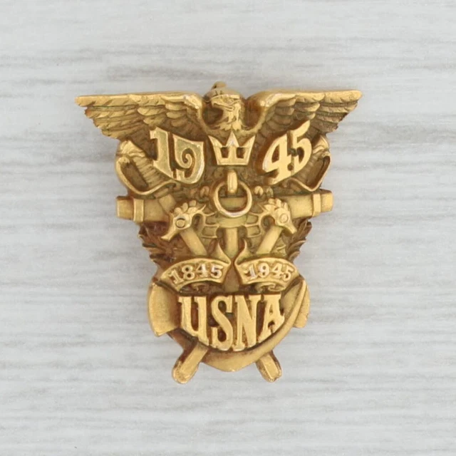 US NAVAL ACADEMY Badge 14k Gold Vintage WWII 1945 USNA Pin £346.53 - PicClick UK