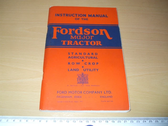 FORDSON MAJOR TRACTOR Agricultural Row Crop Land Utility 1945 ...