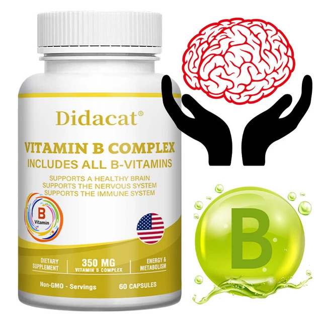 VITAMIN B COMPLEX Capsules - Supports Healthy Brain And Nervous System ...