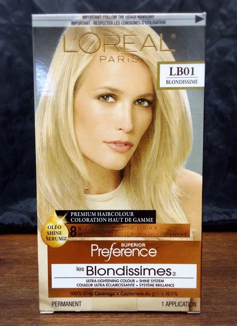 L'ORÉAL PARIS SUPERIOR Preference Hair Color, LB01 Extra Light Ash ...