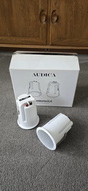 AUDICA MICRODOT CEILING Speakers - White Pair £21.50 - PicClick UK