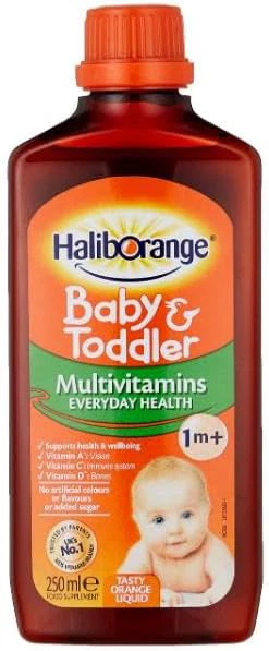 HALIBORANGE BABY AND Toddler Multivitamin Liquid, 250ml £8.79 - PicClick UK