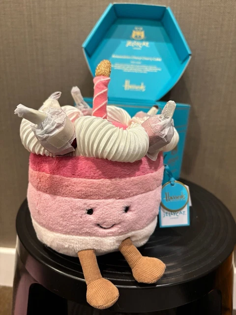 JELLYCAT HARRODS LONDON Exclusive Limited Edition Cheryl Cherry Cake ...