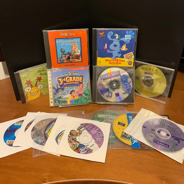 VINTAGE RETRO CHILDREN'S Learning and Game 19 PC CD Lot, READ ...